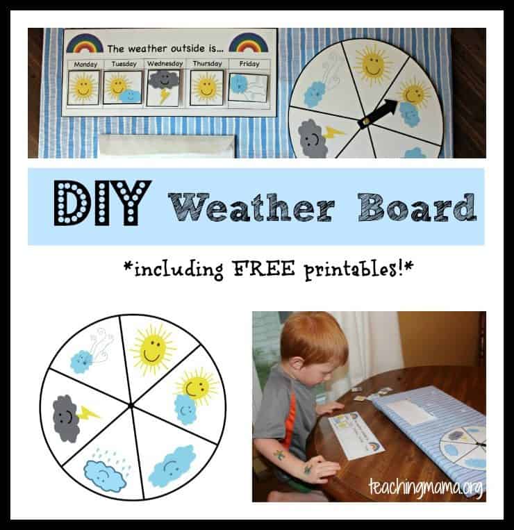 DIY Preschool Weather Board