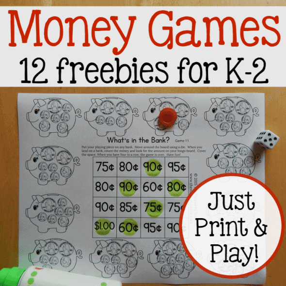 FREE Printable Coin Counting Games