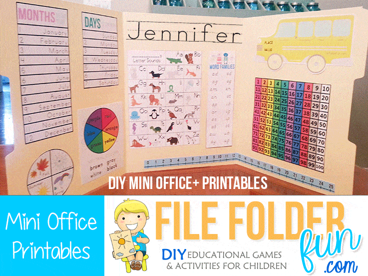 FREE File Folder School Printables for Pre-K-K