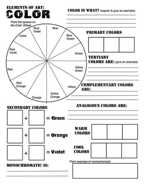 Free Printable Color Wheel Worksheet Printable World Holiday
