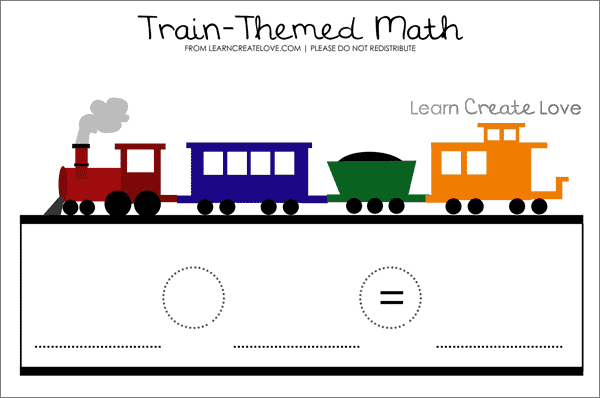 FREE Train Themed Basic Math