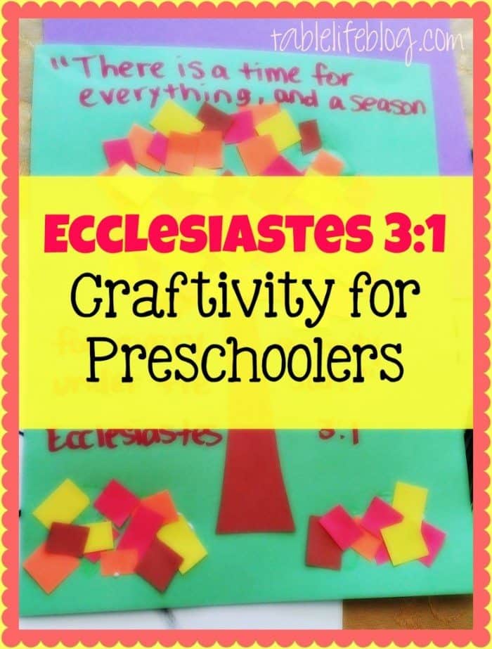 Ecclesiastes 3:1 Fall Craft and Activity for Preschoolers