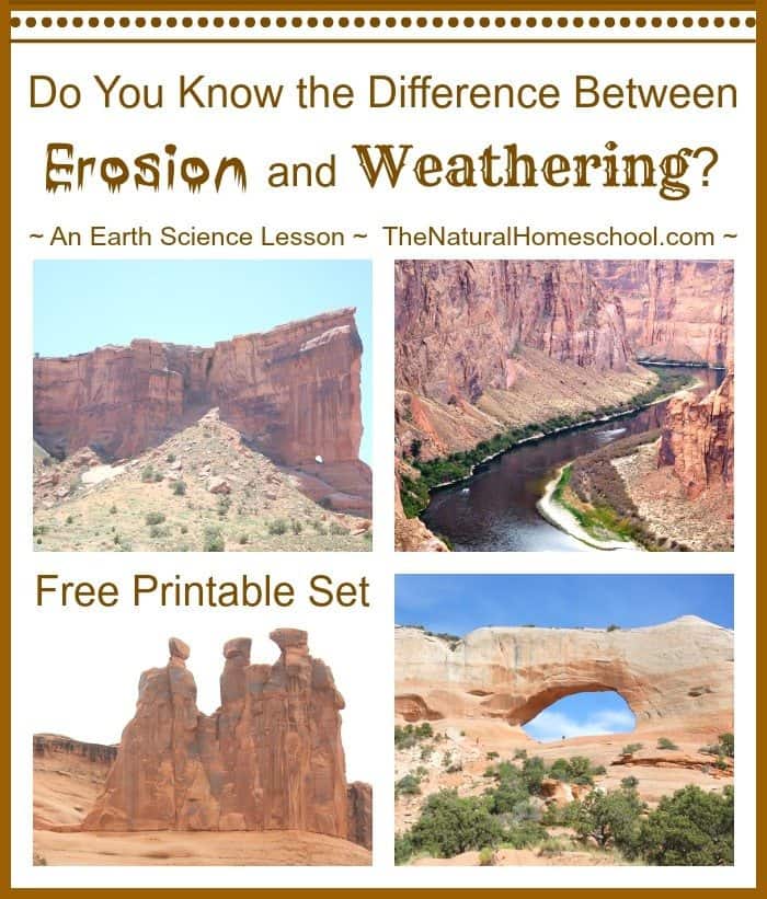 FREE Weathering Vs Erosion Earth Science Printable