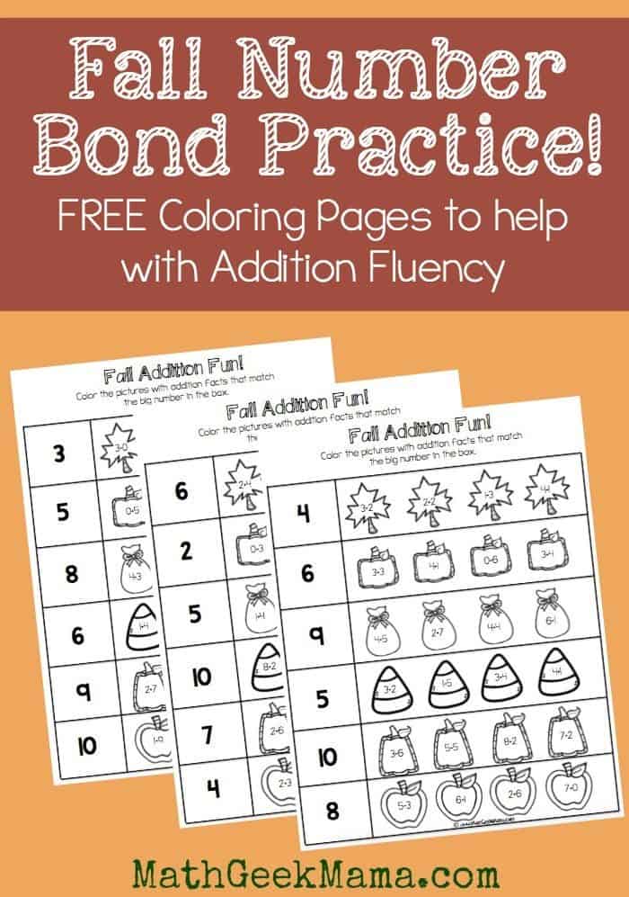 FREE Printable Fall Addition Worksheets