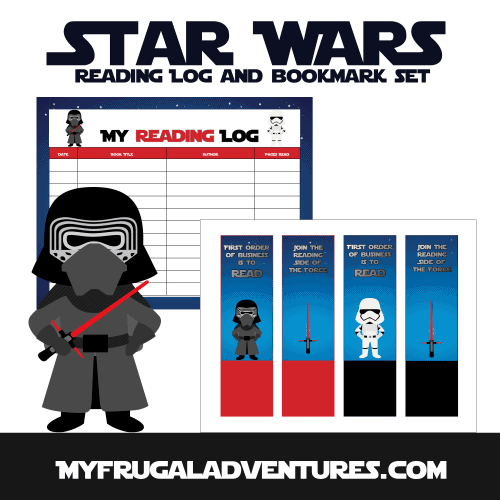 FREE Printable Star Wars Bookmarks and Reading Log