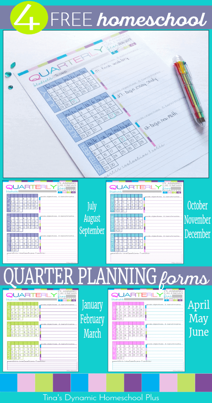 4 FREE Printable Quarterly Homeschool Planning Forms Homeschool Giveaways 4 FREE Printable Quarterly Homeschool Planning Forms Homeschool Giveaways