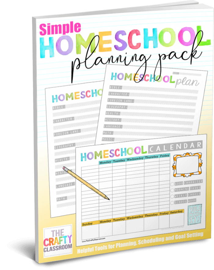 FREE Printable Simple Homeschool Planning Pack