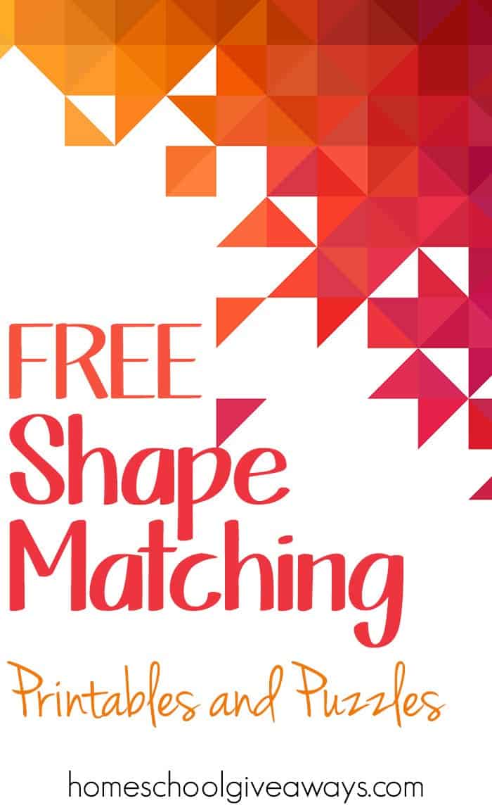 FREE Shape Matching Printables and Puzzles - Homeschool Giveaways