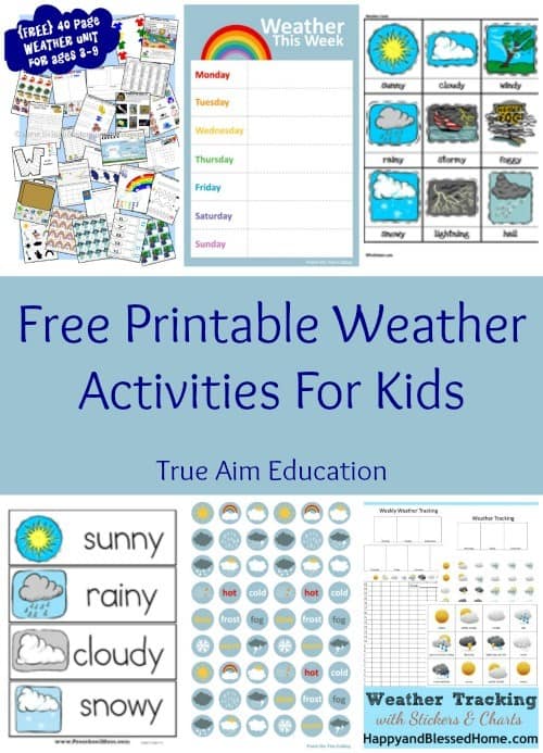FREE Printable Weather Activities for Kids