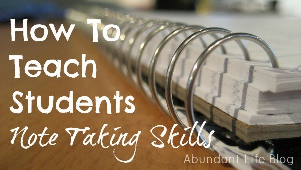 How to Teach Students Note Taking Skills
