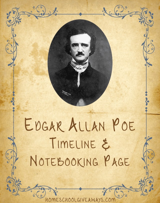 FREE Edgar Allan Poe Printables - Timeline, Notebooking & Copywork