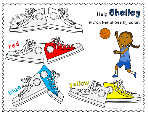 FREE Color Matching Shoes Game for Preschoolers