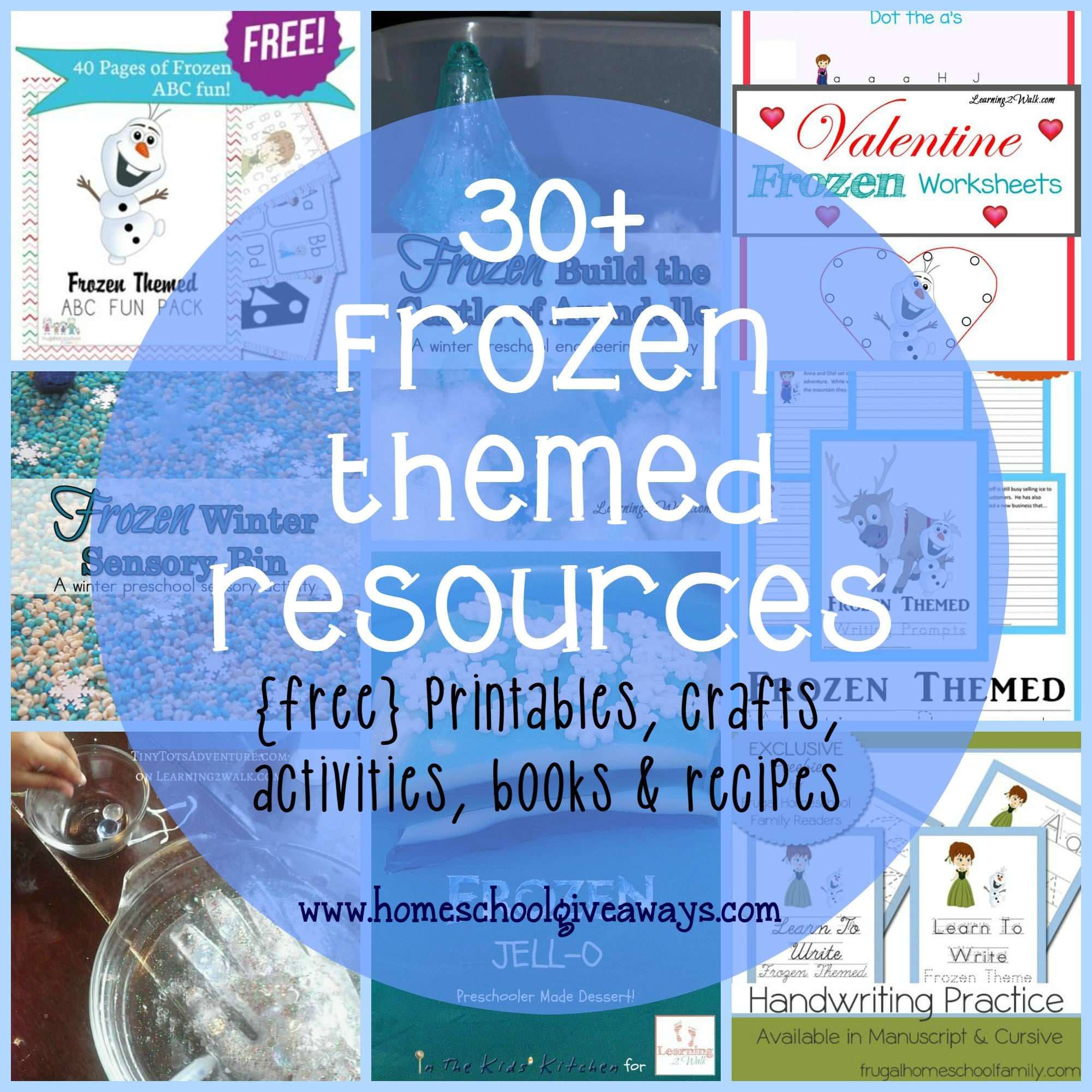 Frozen themed Printables, crafts, activities, recipes & MORE!