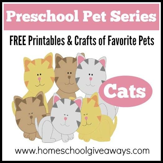 Preschool Pet Series: FREE Printables and Crafts of Favorite Pets - Cats!