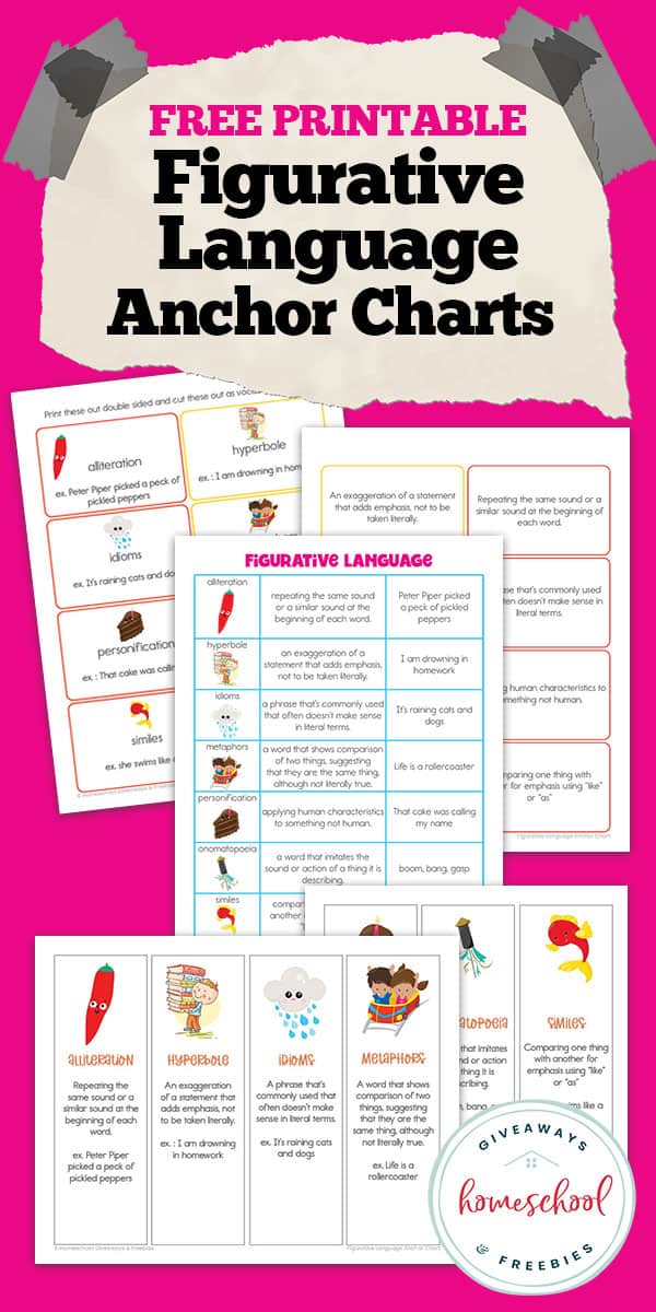 Free Printable Figurative Language Anchor Charts Free Printable Figurative Language Anchor Charts
