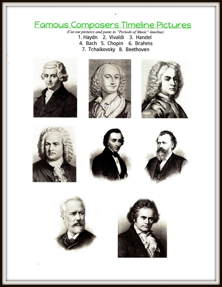 Free Famous Composers Timeline Printables