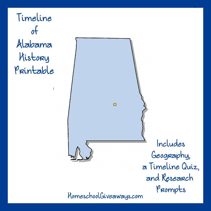 FREE Alabama State History Printable for Students to Use