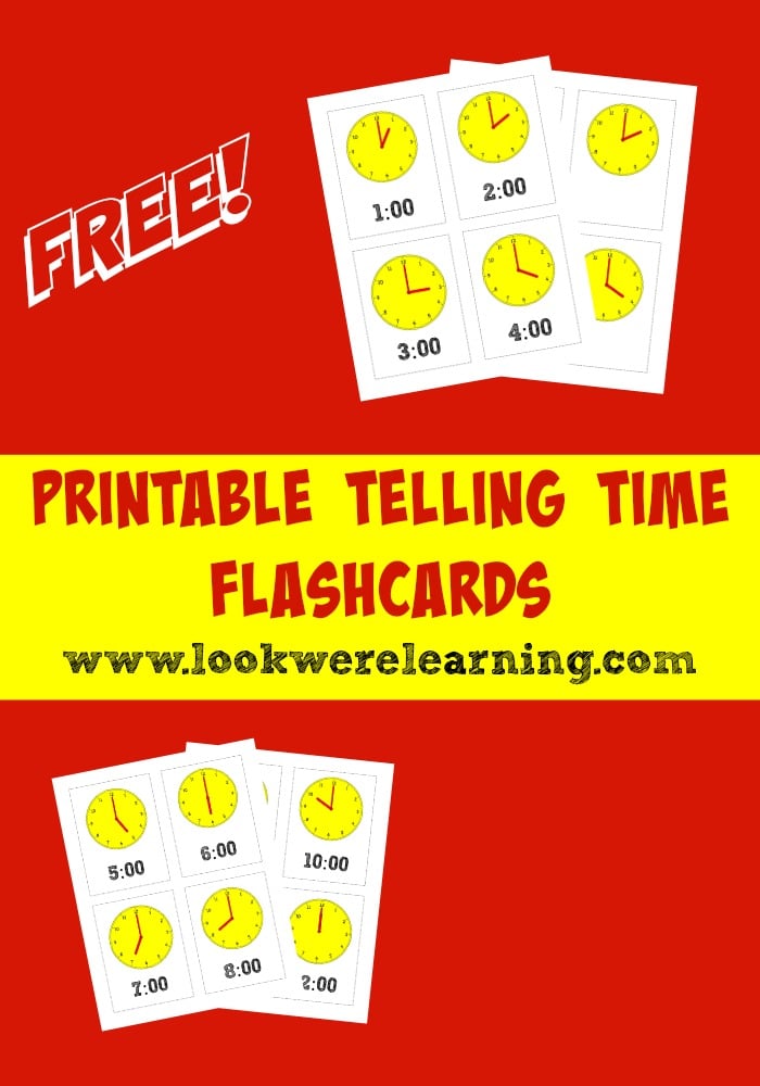 Free Printable Telling Time Flashcards