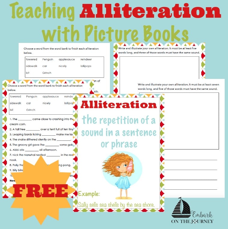 Free Printables for Teaching Alliteration