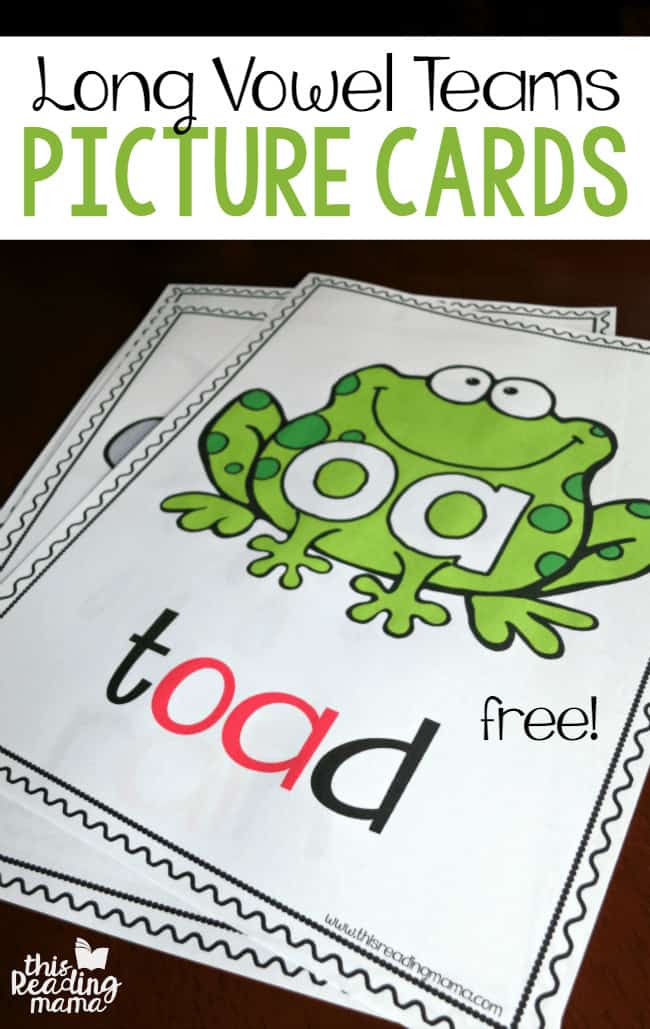 FREE Long Vowel Vowel Team Picture Cards