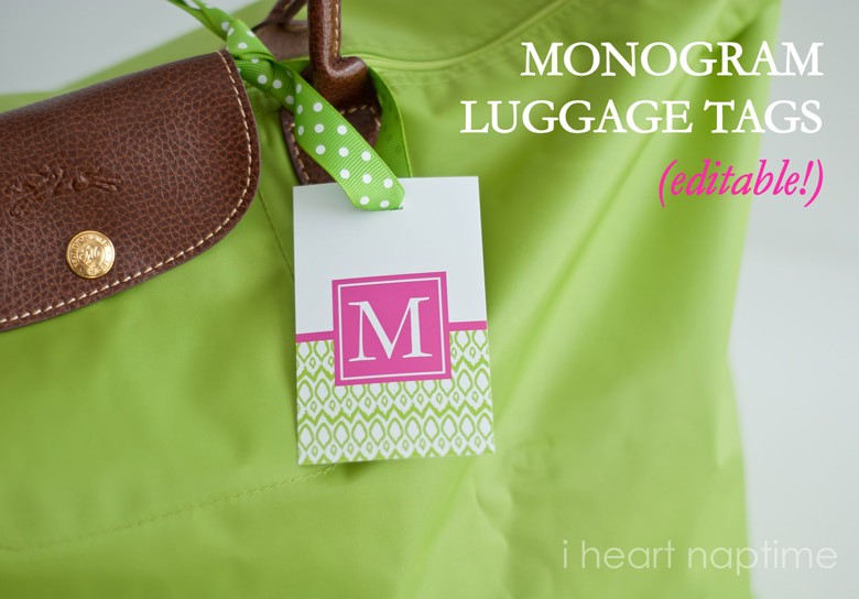 FREE Printable Customizable Luggage Tags