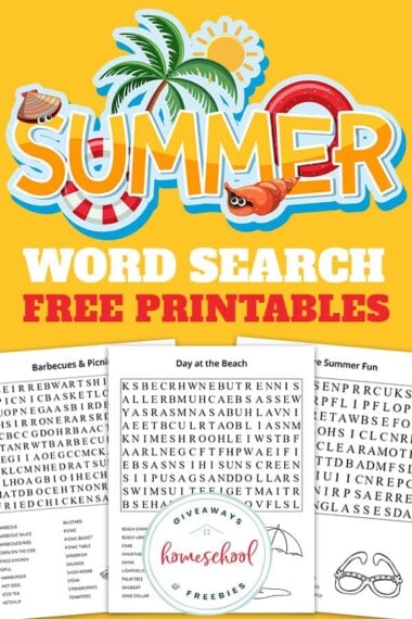 Summer I Spy Free Printable to Print and Color