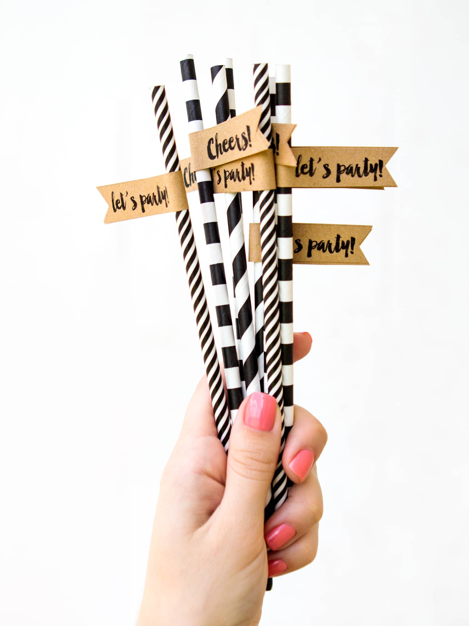 DIY Paper Straw Flags with FREE Printable