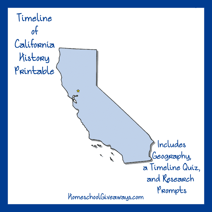 FREE California State History Printable
