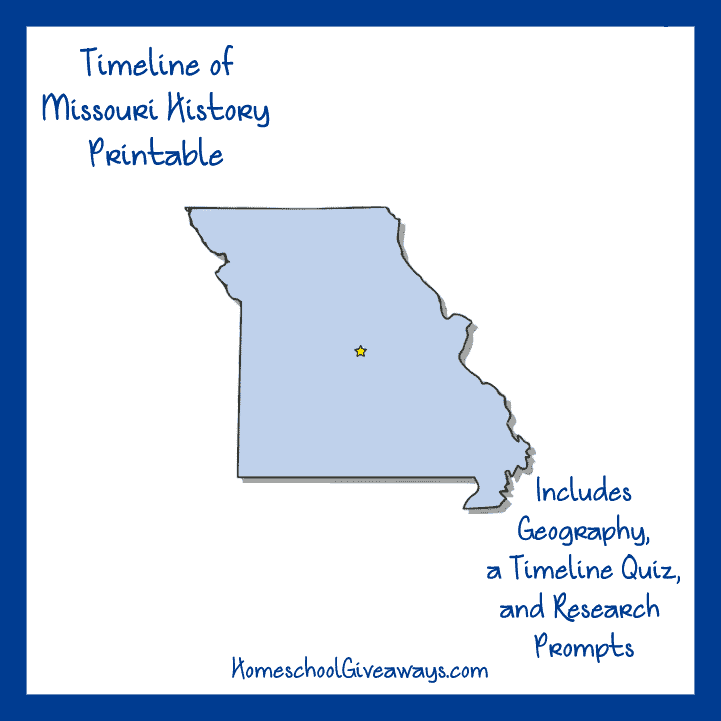 FREE Missouri State History Printable
