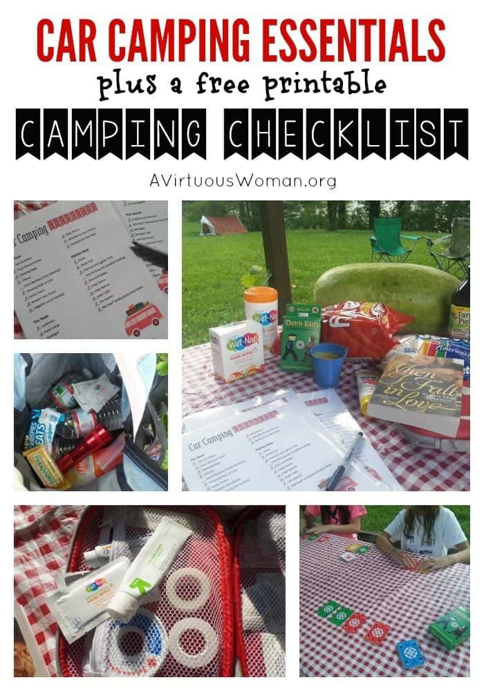 Car Camping Essentials plus a FREE Printable Camping Checklist