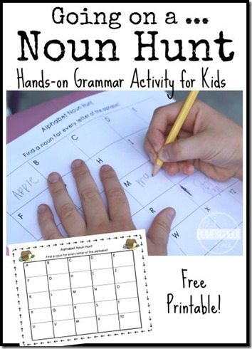 FREE Printable Noun Hunt Grammar Activity