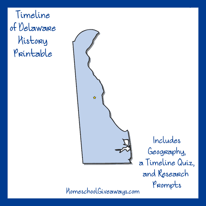 FREE Delaware State History Printable