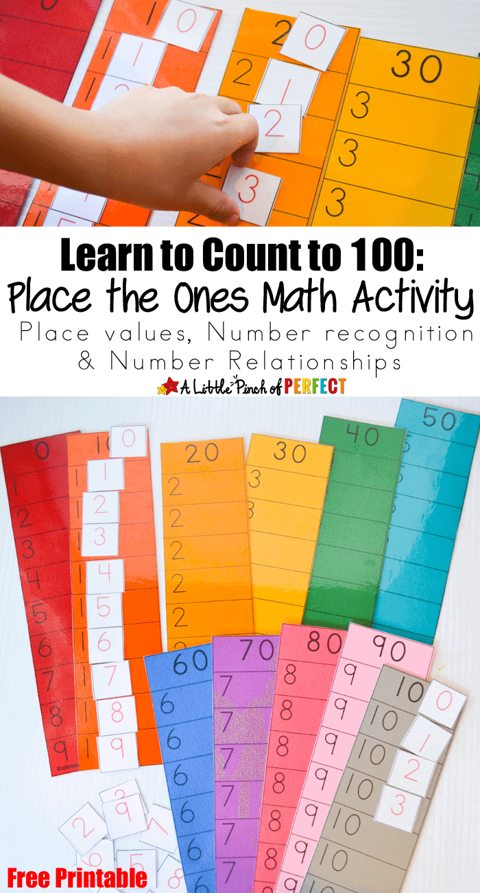 FREE Place the Ones Learn to Count to 100 Printable Activity