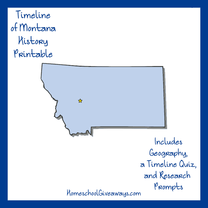 FREE Montana State History Printable