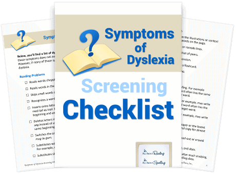 FREE Printable Symptoms of Dyslexia Screening Checklist