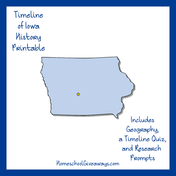 FREE Iowa State History Printable