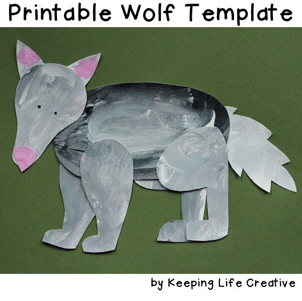 FREE Printable Wolf Template