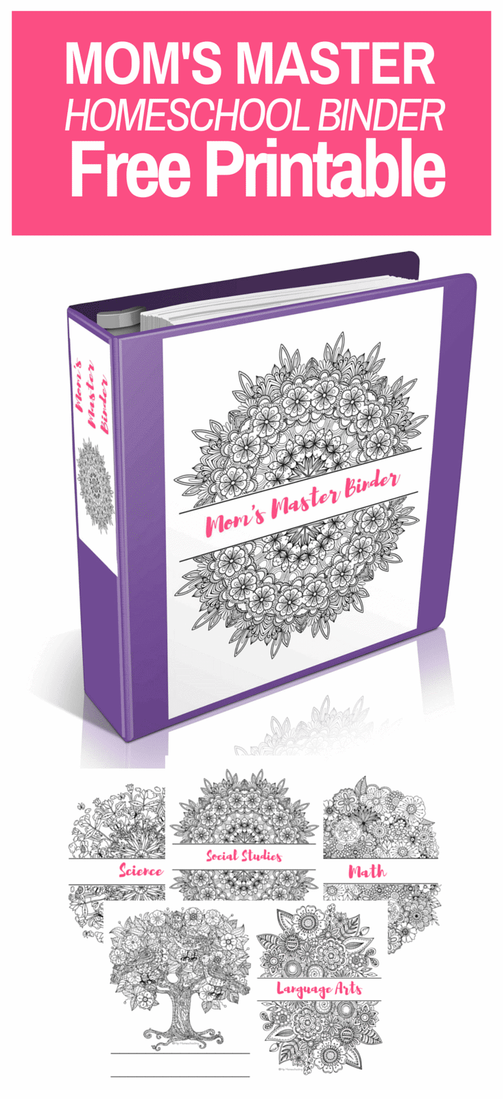 FREE Printable Mom's Master Homeschool Binder