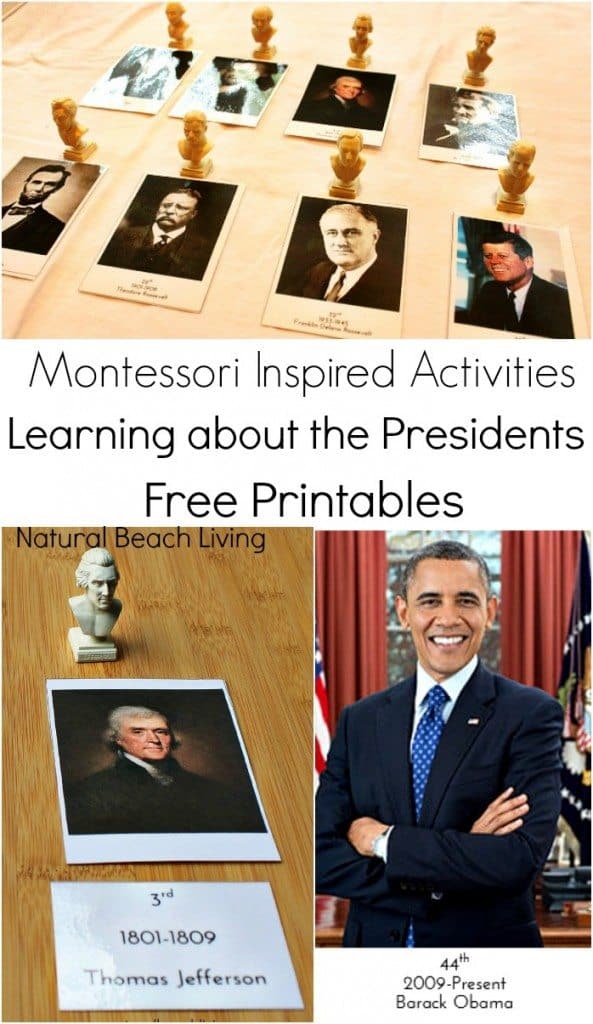 Learning About the Presidents FREE Montessori Printable Cards