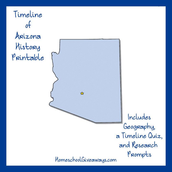 FREE Arizona State History Printable