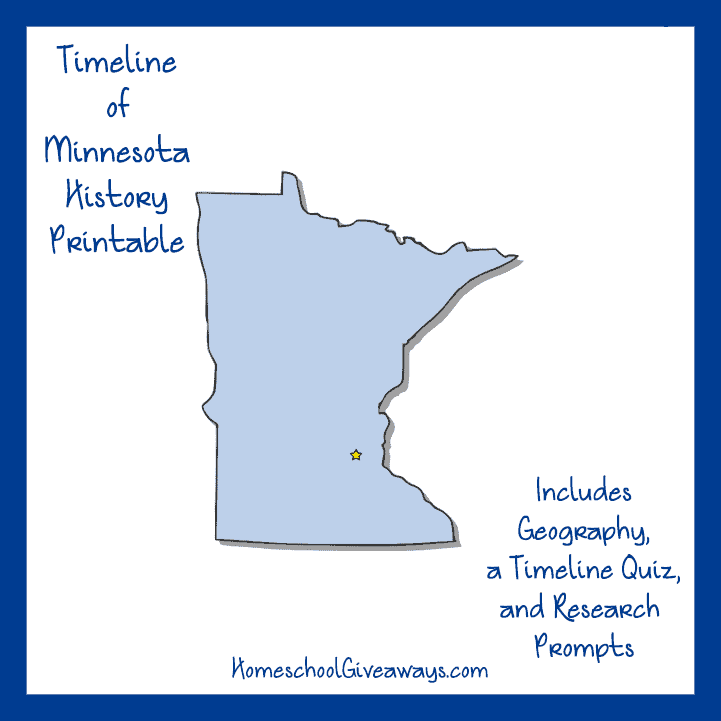 FREE Minnesota State History Printable