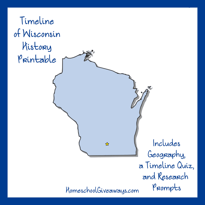 FREE Wisconsin State History Printable