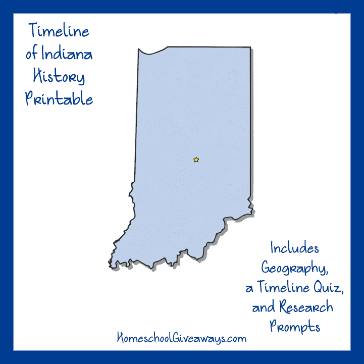 FREE Indiana State History Printable