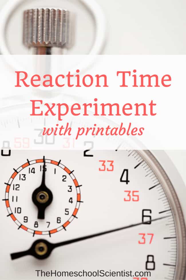 Reaction Time Experiment with Printables