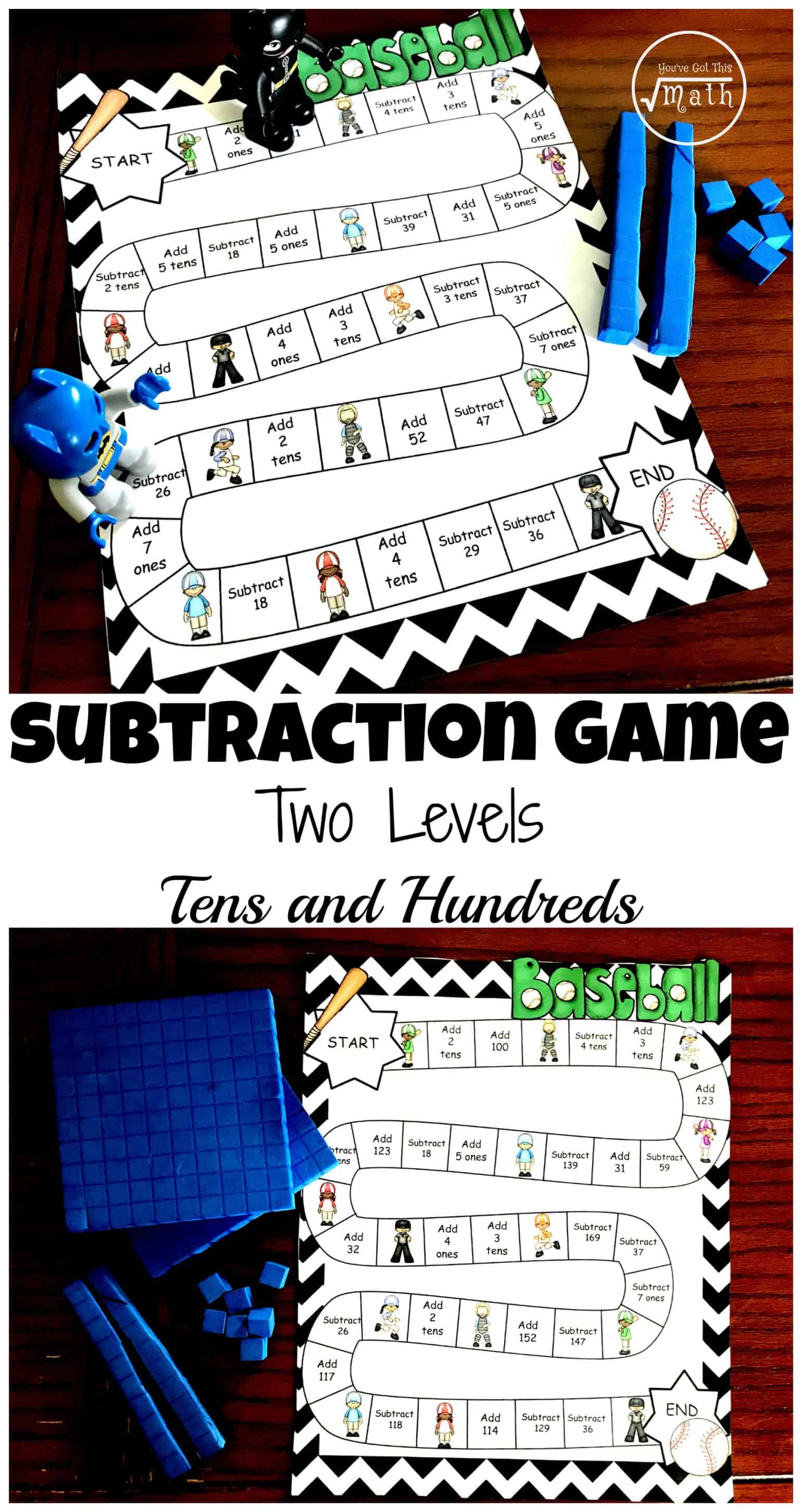 FREE Printable Subtraction Game