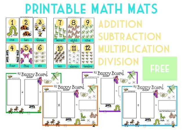 FREE Printable Math Mats