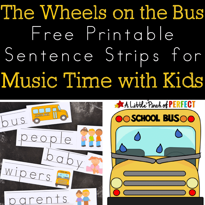 The Wheels on the Bus FREE Printable Sentence Strips