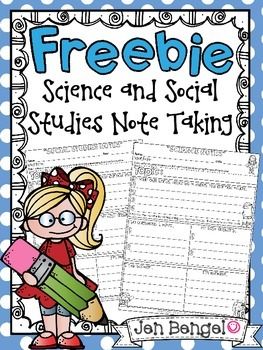 FREE Printable Social Studies and Science Note-Taking Guides