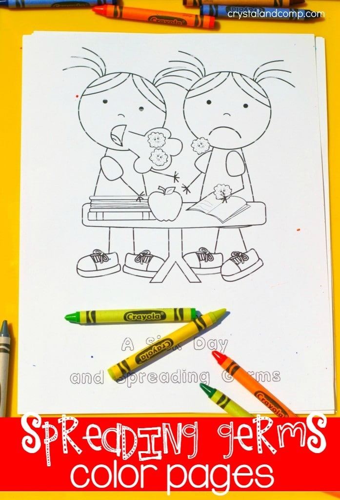 No More Spreading Germs FREE Coloring Pages