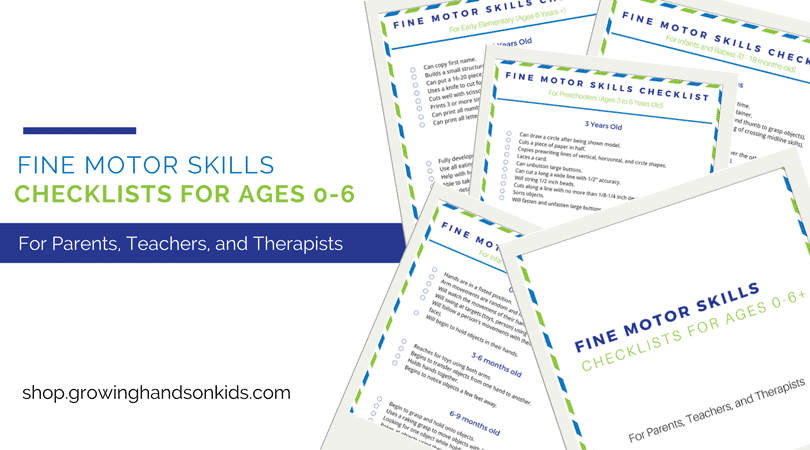 FREE Fine Motor Skills Checklist